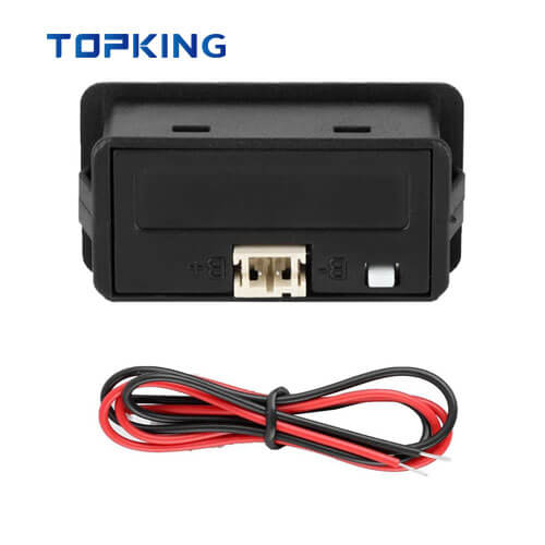 battery capacity indicator shows voltage reader with gas gauge